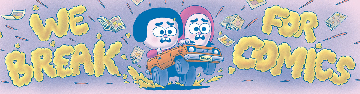 John Pham "We Break for Comics" Bumper Sticker – Fantagraphics